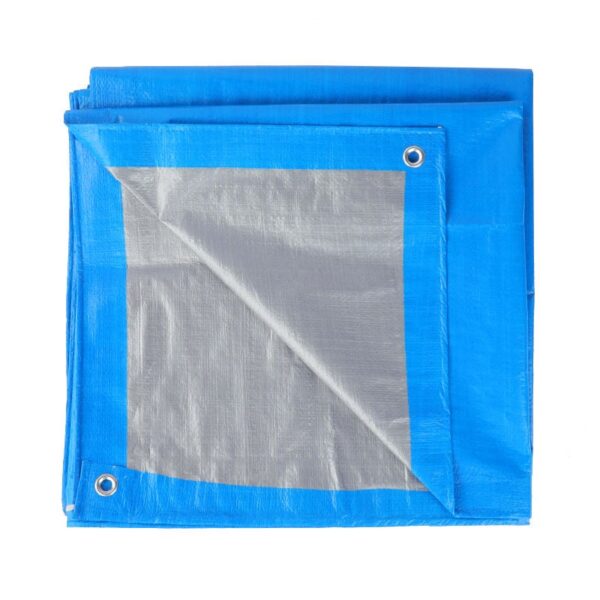 Light Duty Blue Silver Poly Tarps - Roc Tarp